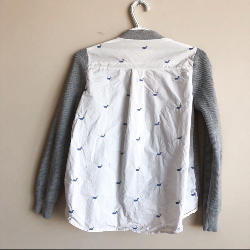 Paul & Joe Sister Gray And White Whale Cardigan - Gem